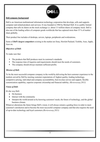 Planning and Control Assignment related to Dell Inc | PDF