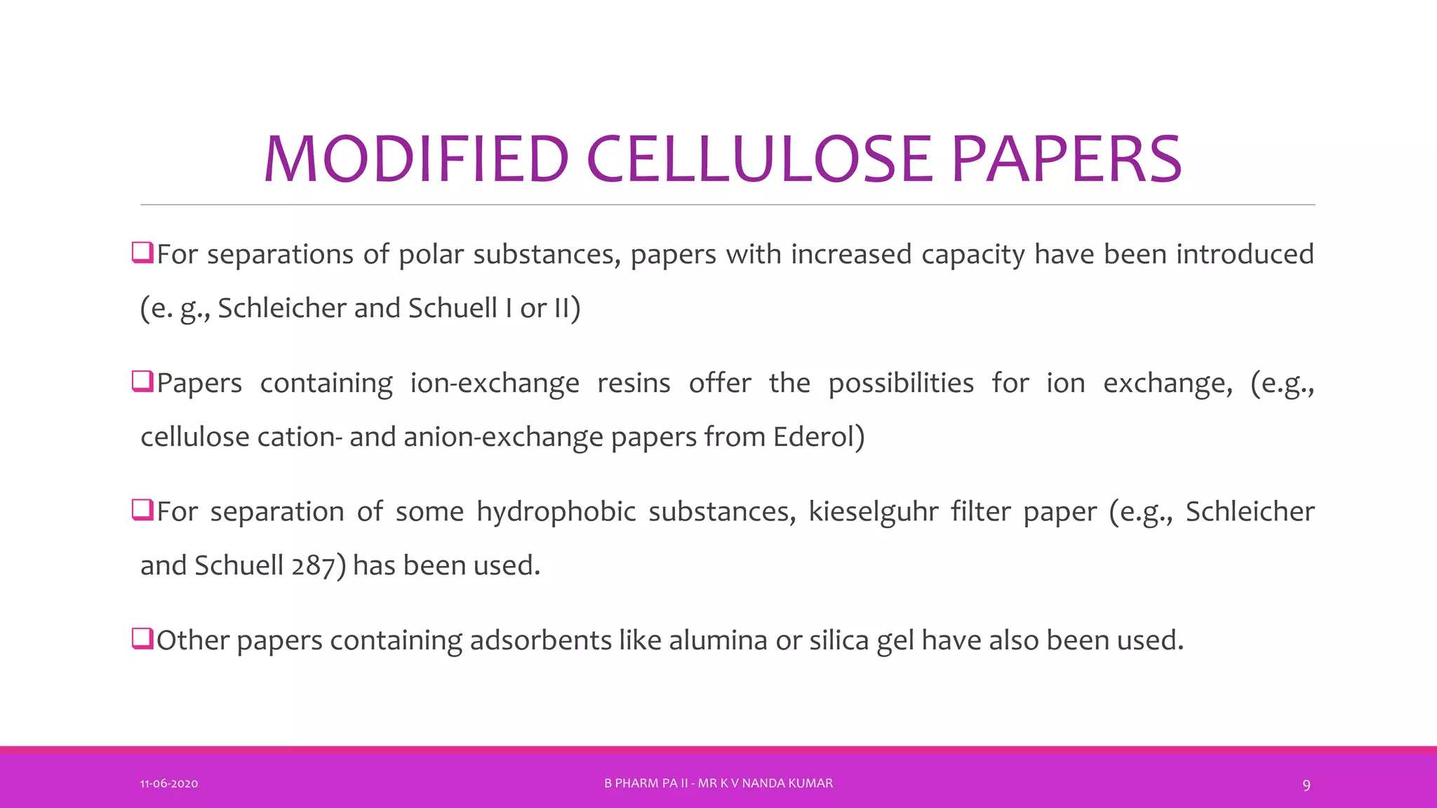 PAPER CHROMATOGRAPHY (PC) | PPTX