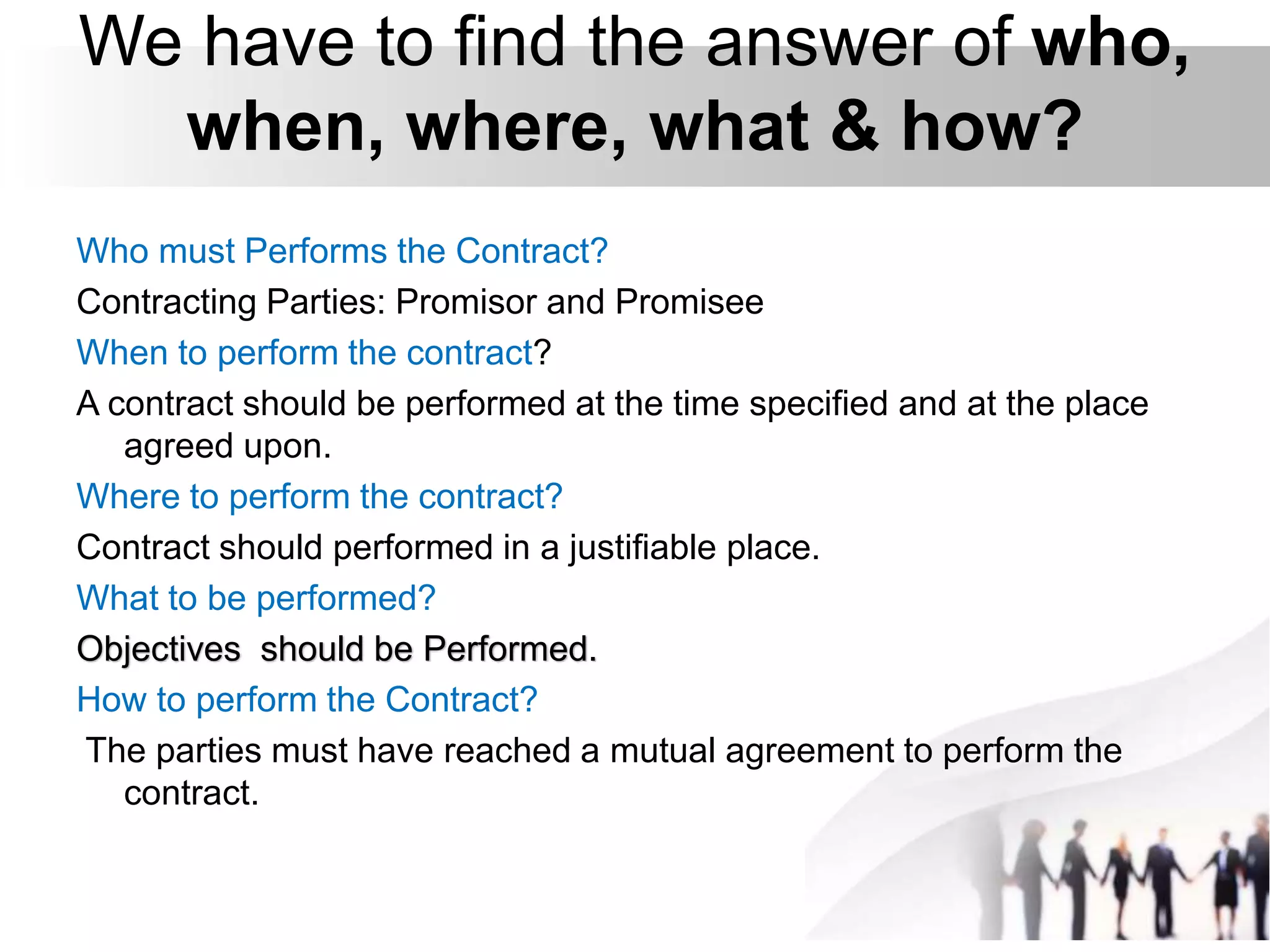 Performance of Contract | PPTX