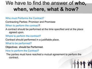 Performance of Contract | PPT