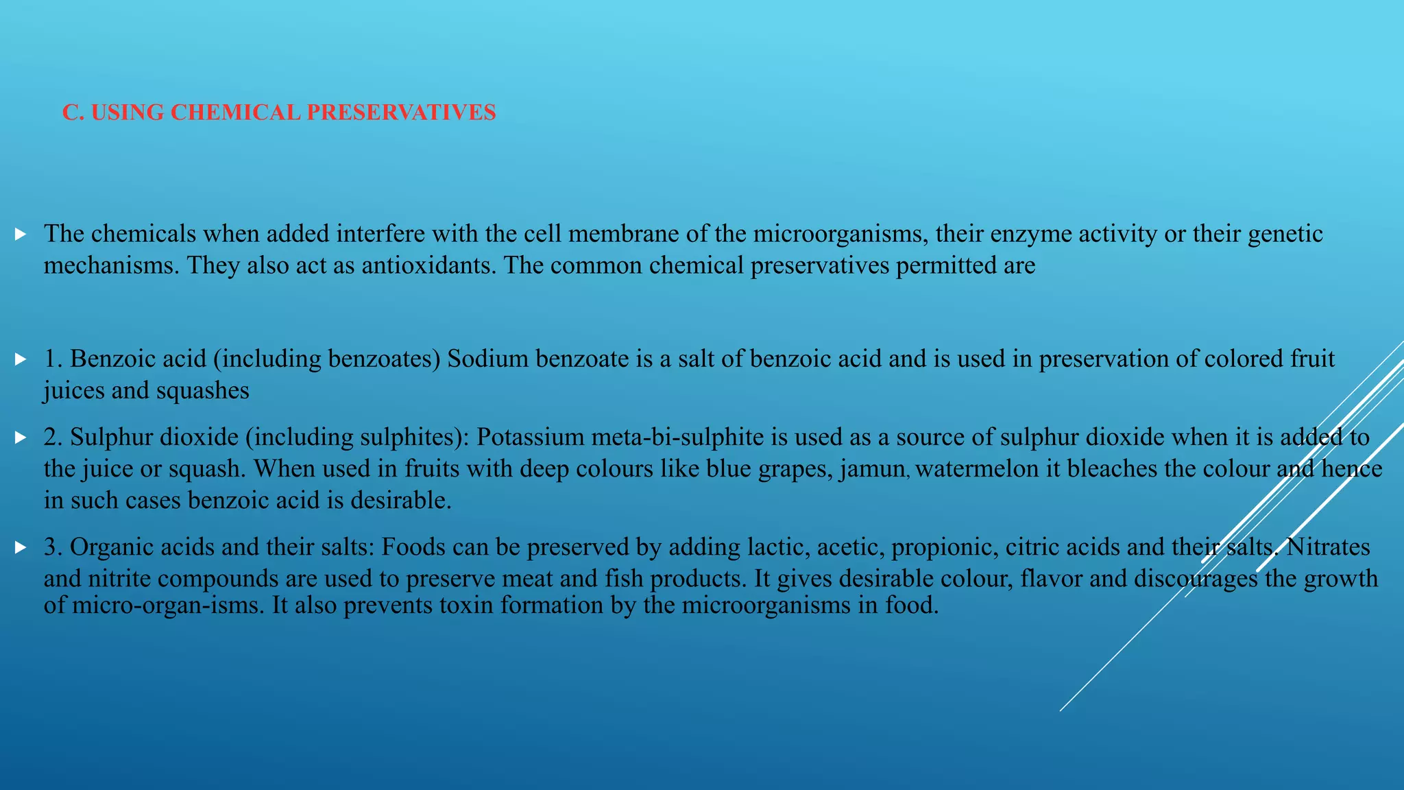 Preservatives in fruits and Vegetables (Chemical and physical, Canning ...