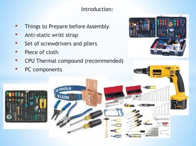 Pc assembly | PPTX | Computer Peripherals | Computing