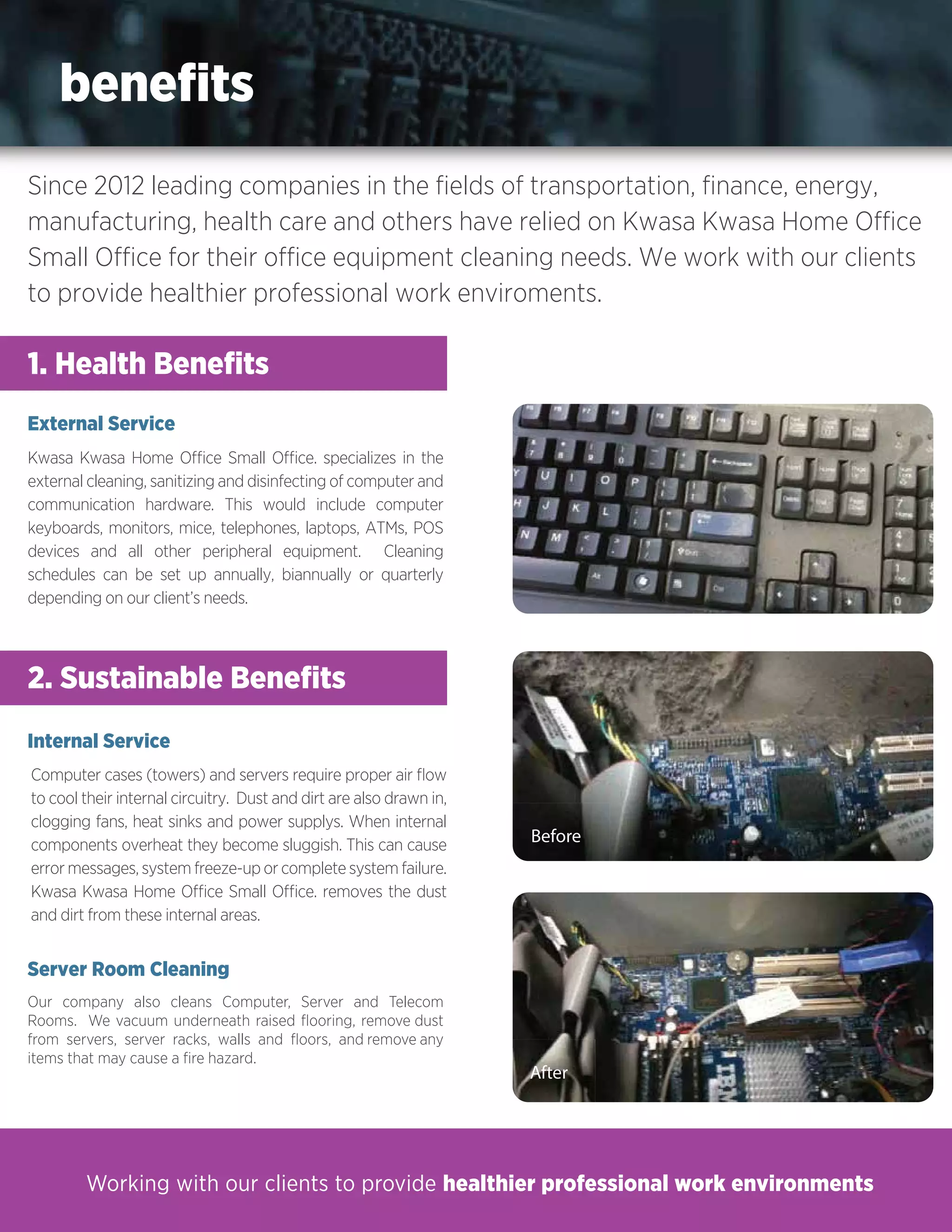 Pc computer cleaning (unit: cpu tower brochure | PDF