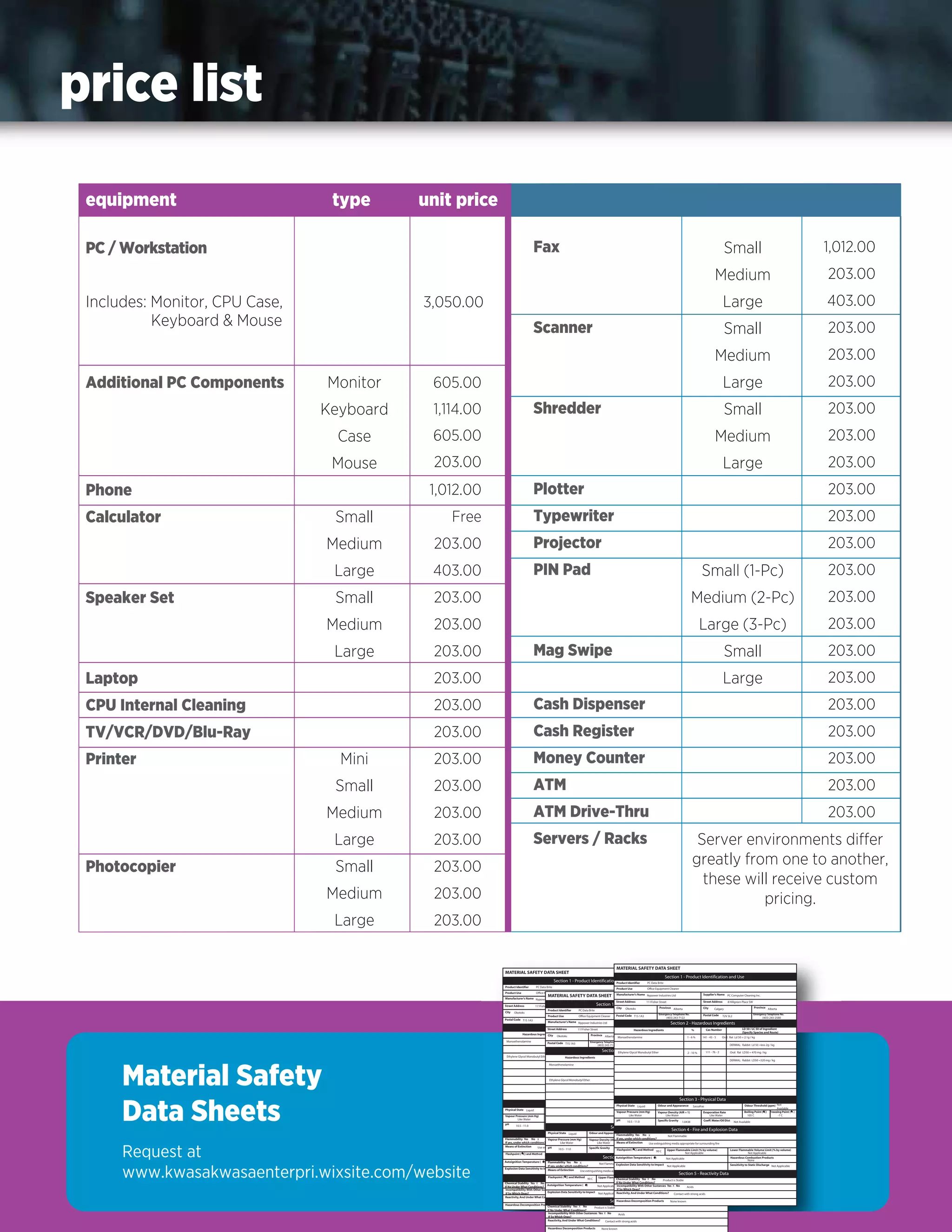 Pc computer cleaning (unit: cpu tower brochure | PDF