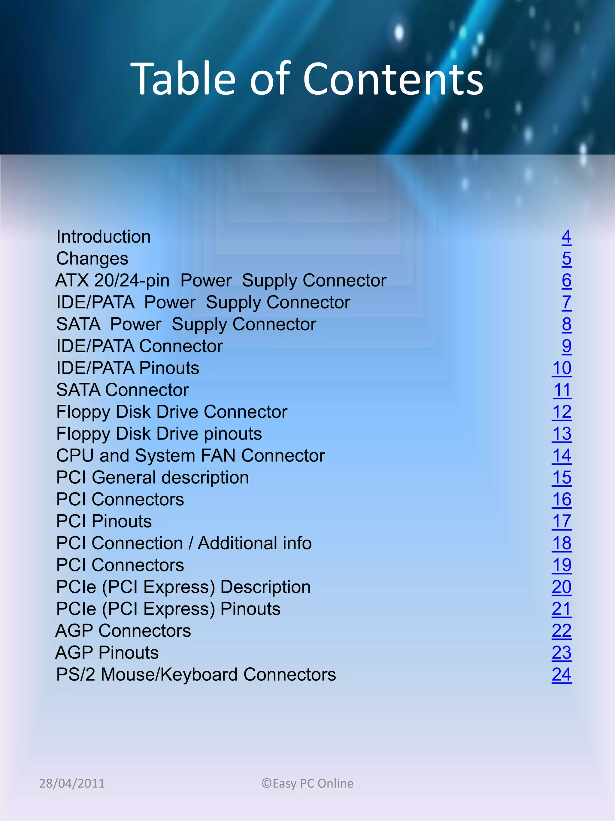 Pc PinOuts EasyPCOnline | PDF