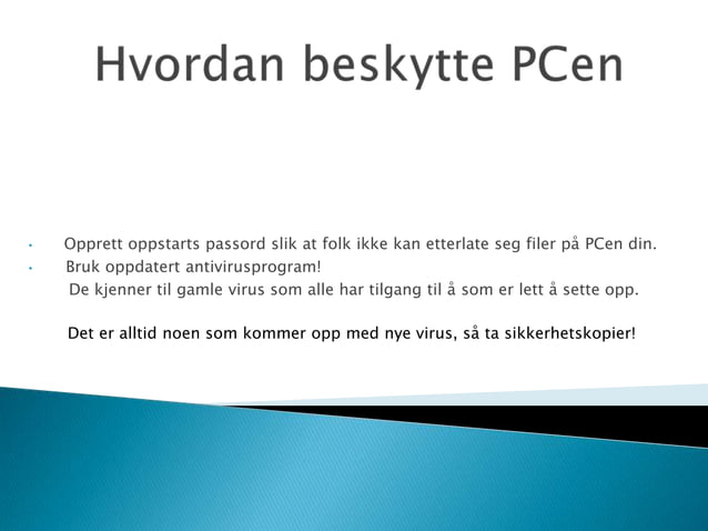 Pc-sikkerhet | PPTX