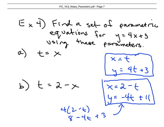 Pc 10.6 Notes Parametric | PPT