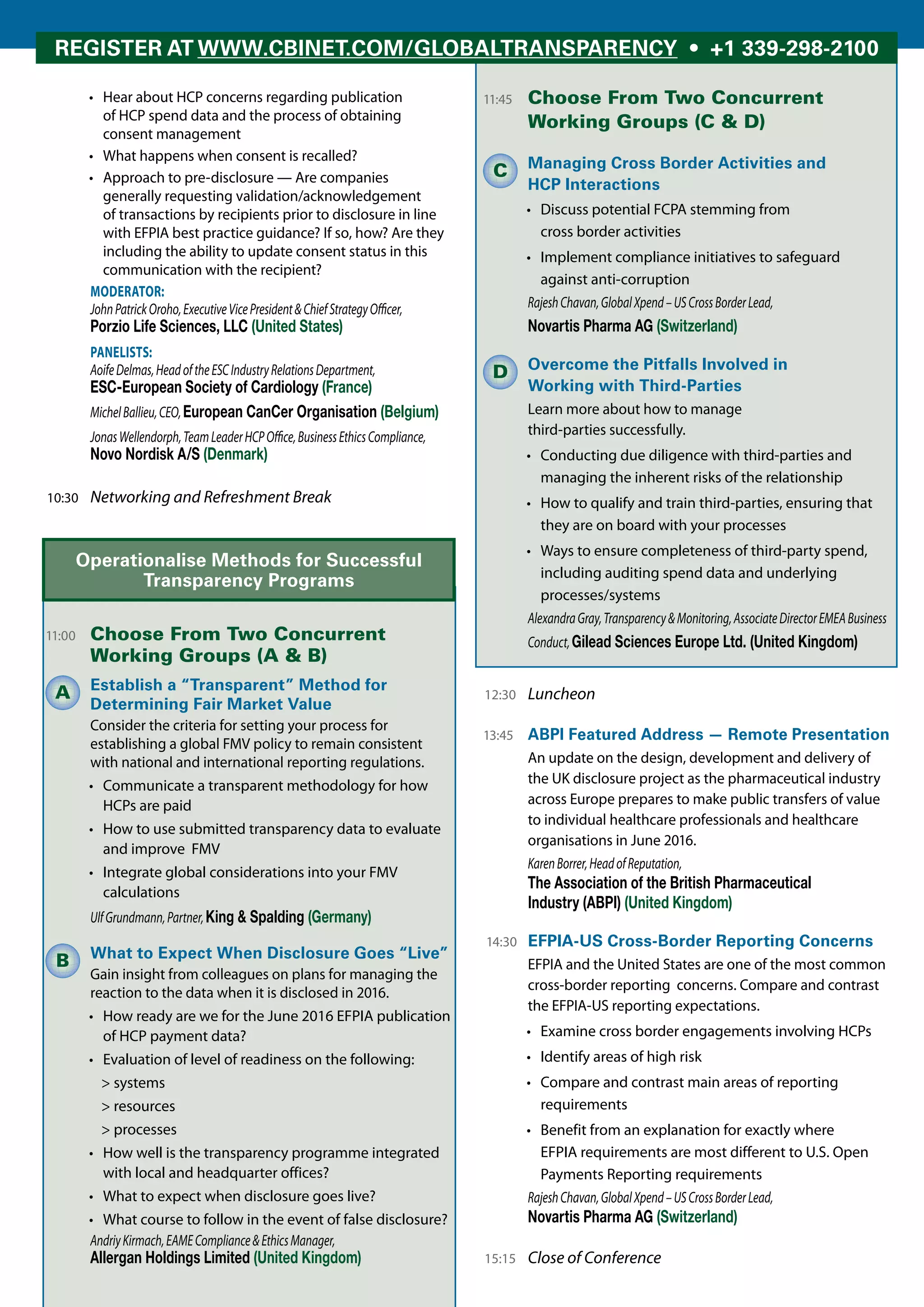 Global Transparency Reporting Congress | PDF