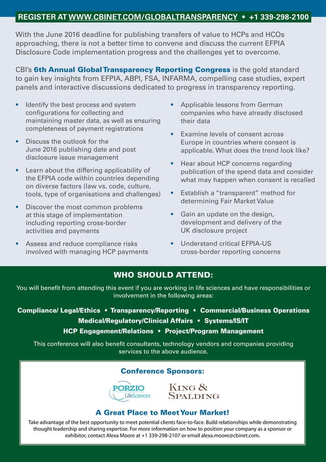 Global Transparency Reporting Congress | PDF