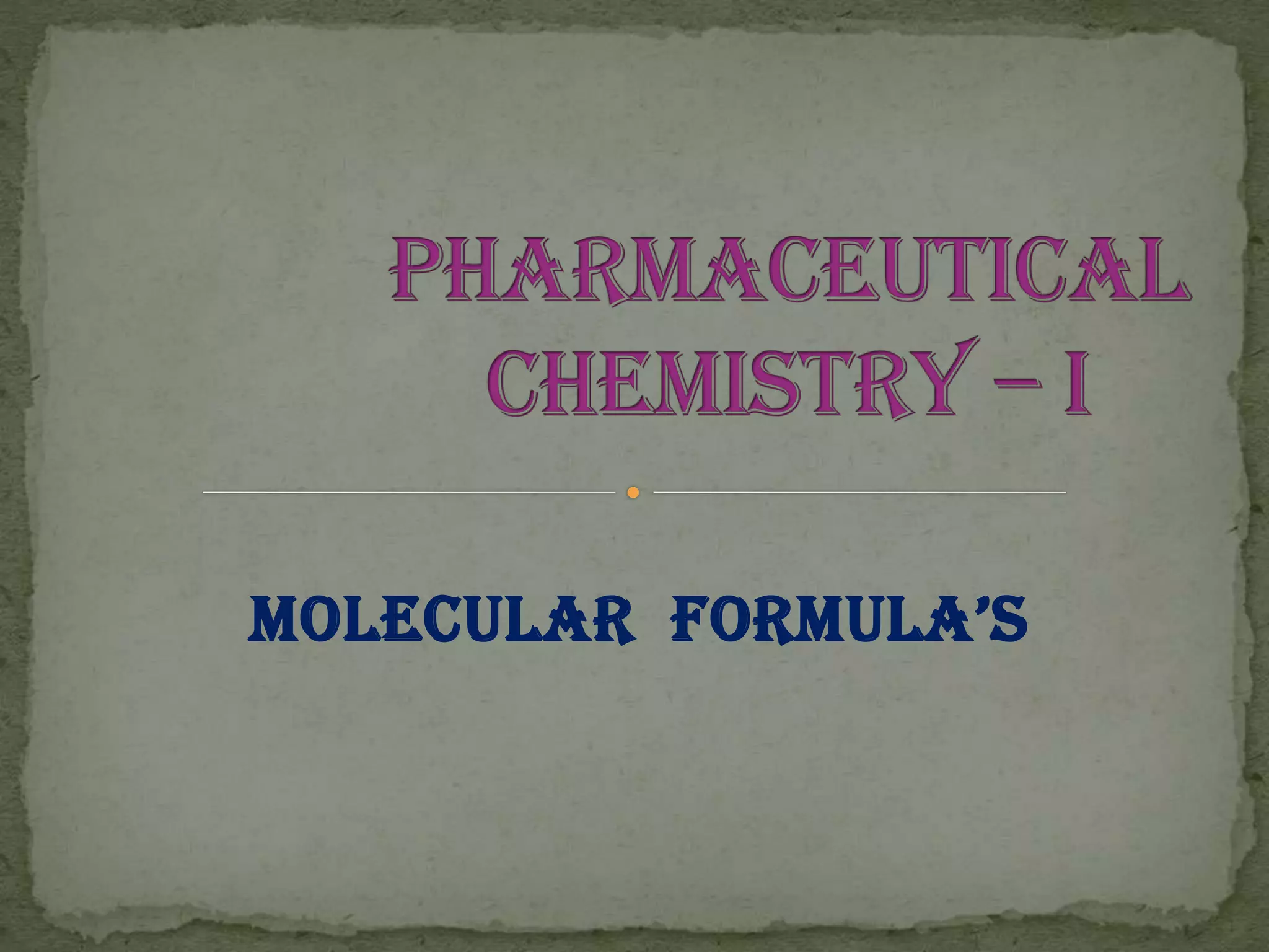 Pc1 molecular formulas. | PDF