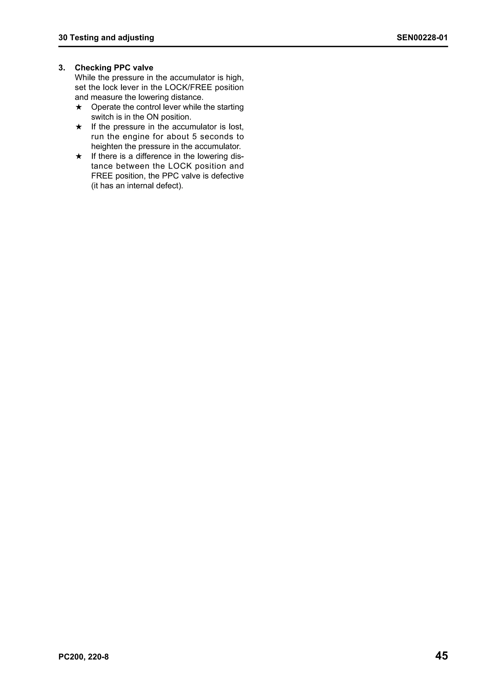 Pc200 220-8 pump test | PDF