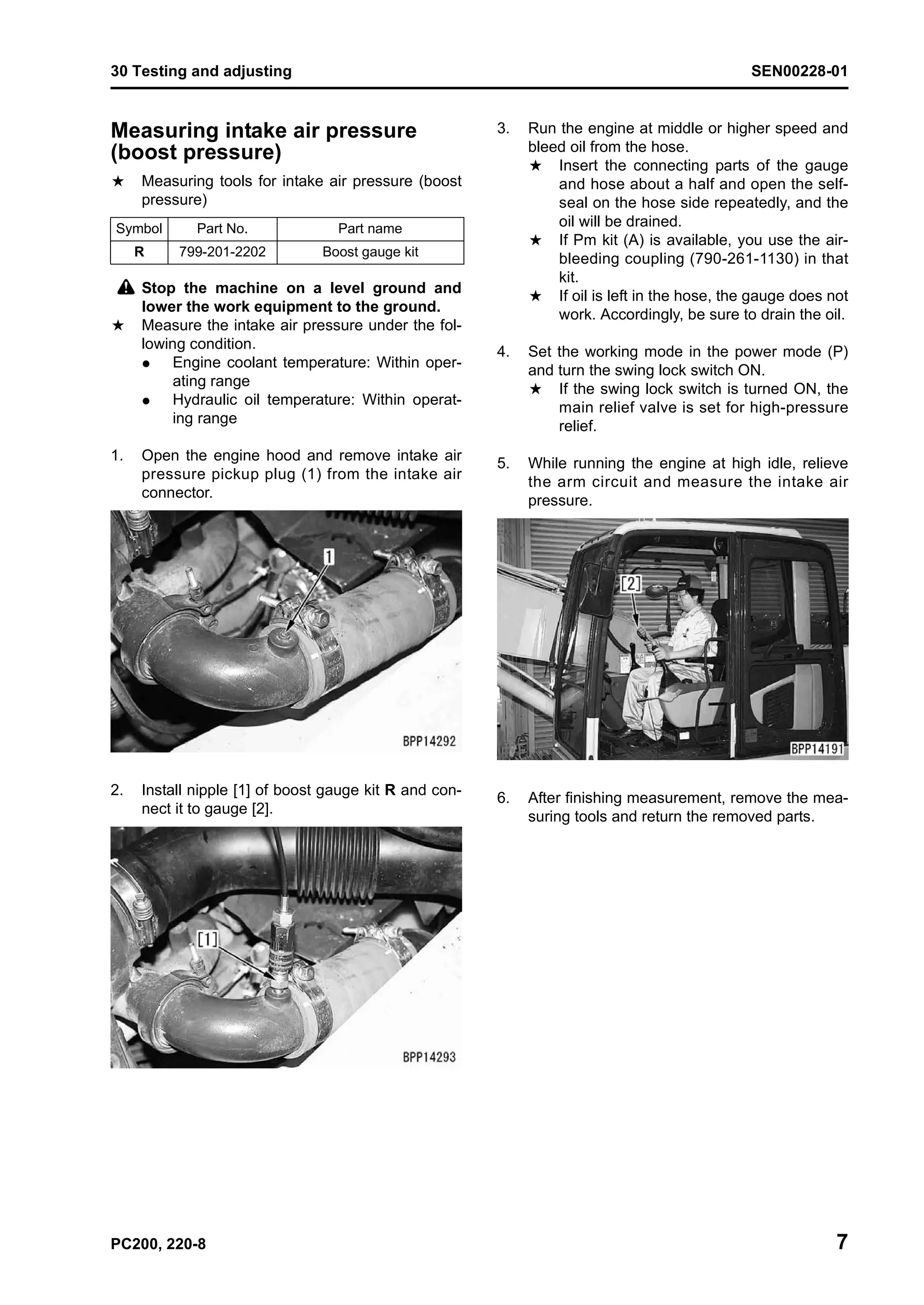 Pc200 220-8 pump test | PDF