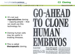 Pc2.11 Cloning Science Fiction Vs. Science Fact | PPT