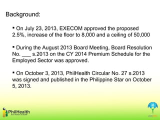 Pc 27 on employed sector premium schedule for cag | PPT