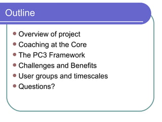 Pc3 overviewpresentation | PPT