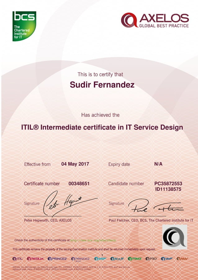 ITIL Intermediate certificate in IT Service Design | PDF