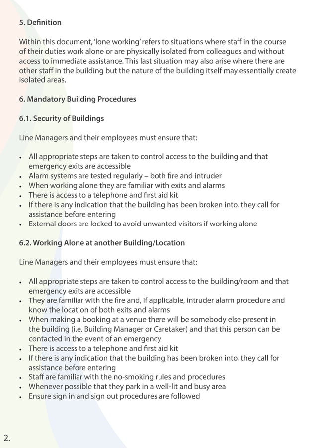 Lone Working Policy | PDF