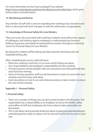 Lone Working Policy | PDF