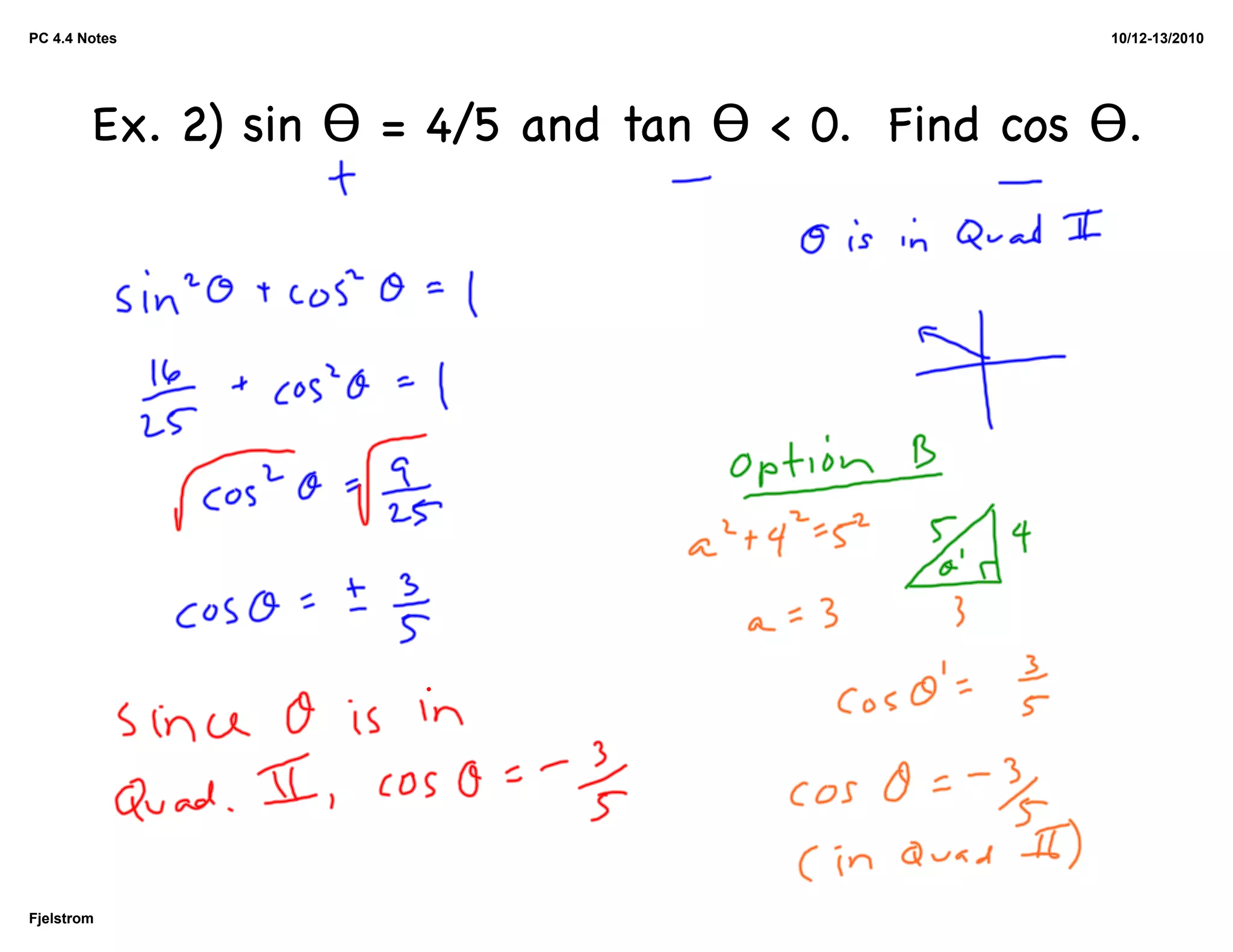 Pc 4.4 notes Trig of any angle | PPT