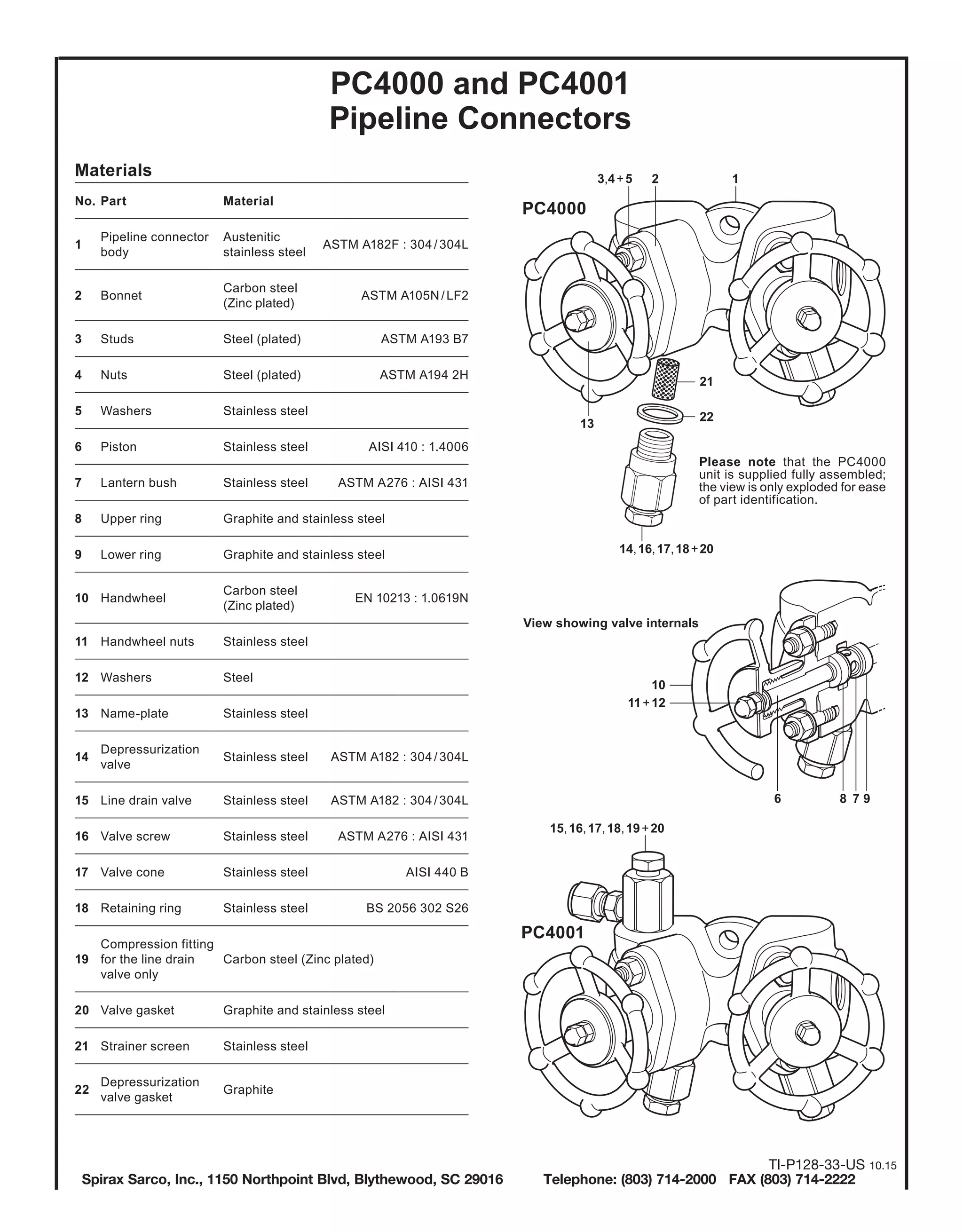 Technical Information for PC4000 Pipeline Connector | PDF | Home ...