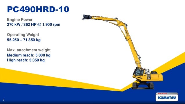 Komatsu PC490 High Reach Demolition Excavator Overview