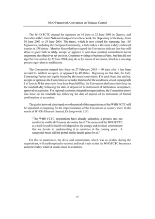 WHO Framework Convention on Tobacco Control | PDF