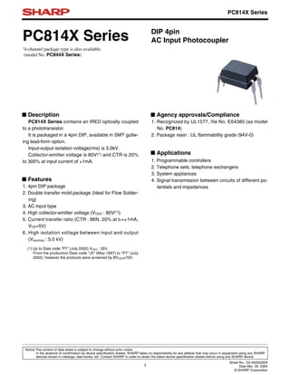 Original Opto PC814 814 SOP-4 New SHARP | PDF