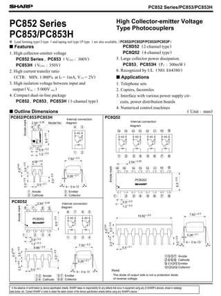 Original Opto PC853H P853 853H 853 DIP-4 New SHARP | PDF