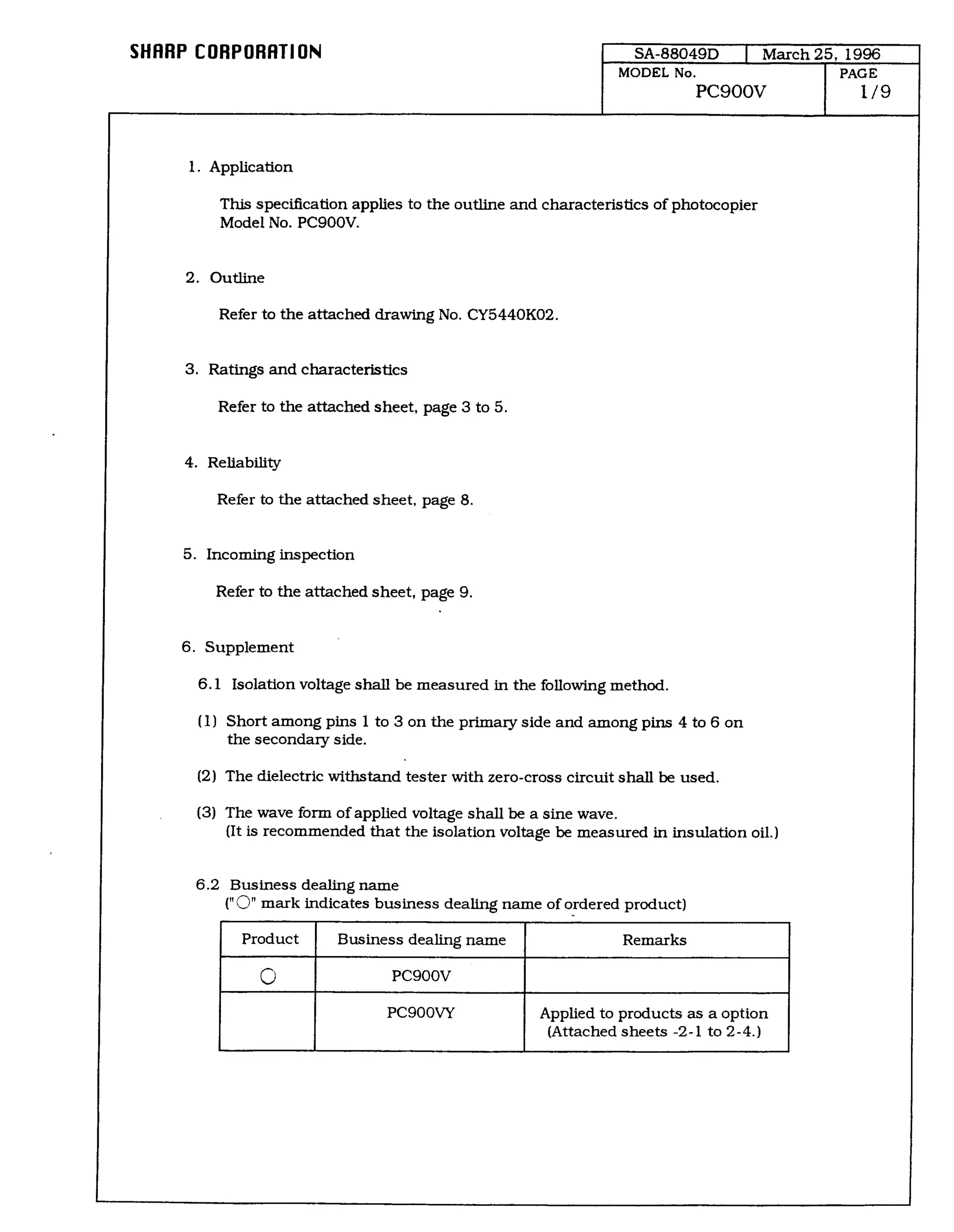 Original Opto PC900V PC900 900 DIP-6 New SHARP | PDF