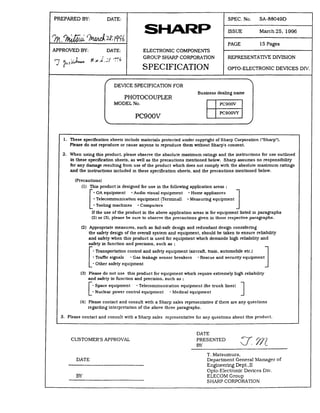 Original Opto PC900V PC900 900 DIP-6 New SHARP | PDF