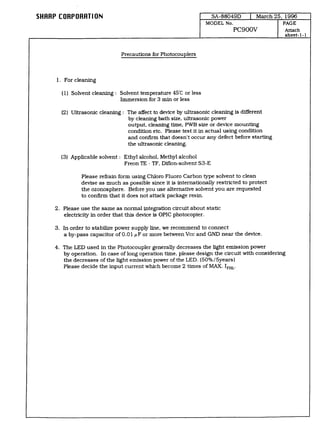 Original Opto PC900V PC900 900 DIP-6 New SHARP | PDF