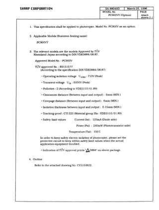 Original Opto PC900V PC900 900 DIP-6 New SHARP | PDF