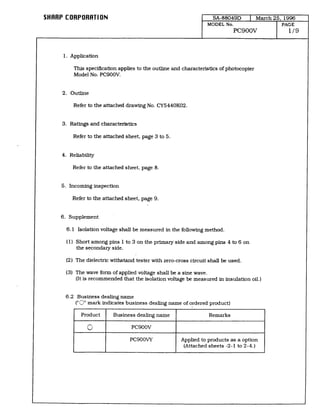 Original Opto PC900V PC900 900 DIP-6 New SHARP | PDF