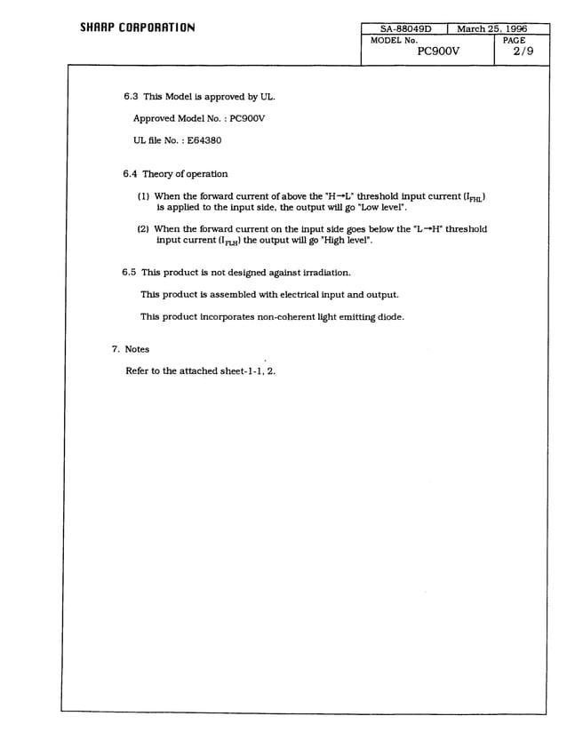 Original Opto PC900V PC900 900 DIP-6 New SHARP | PDF