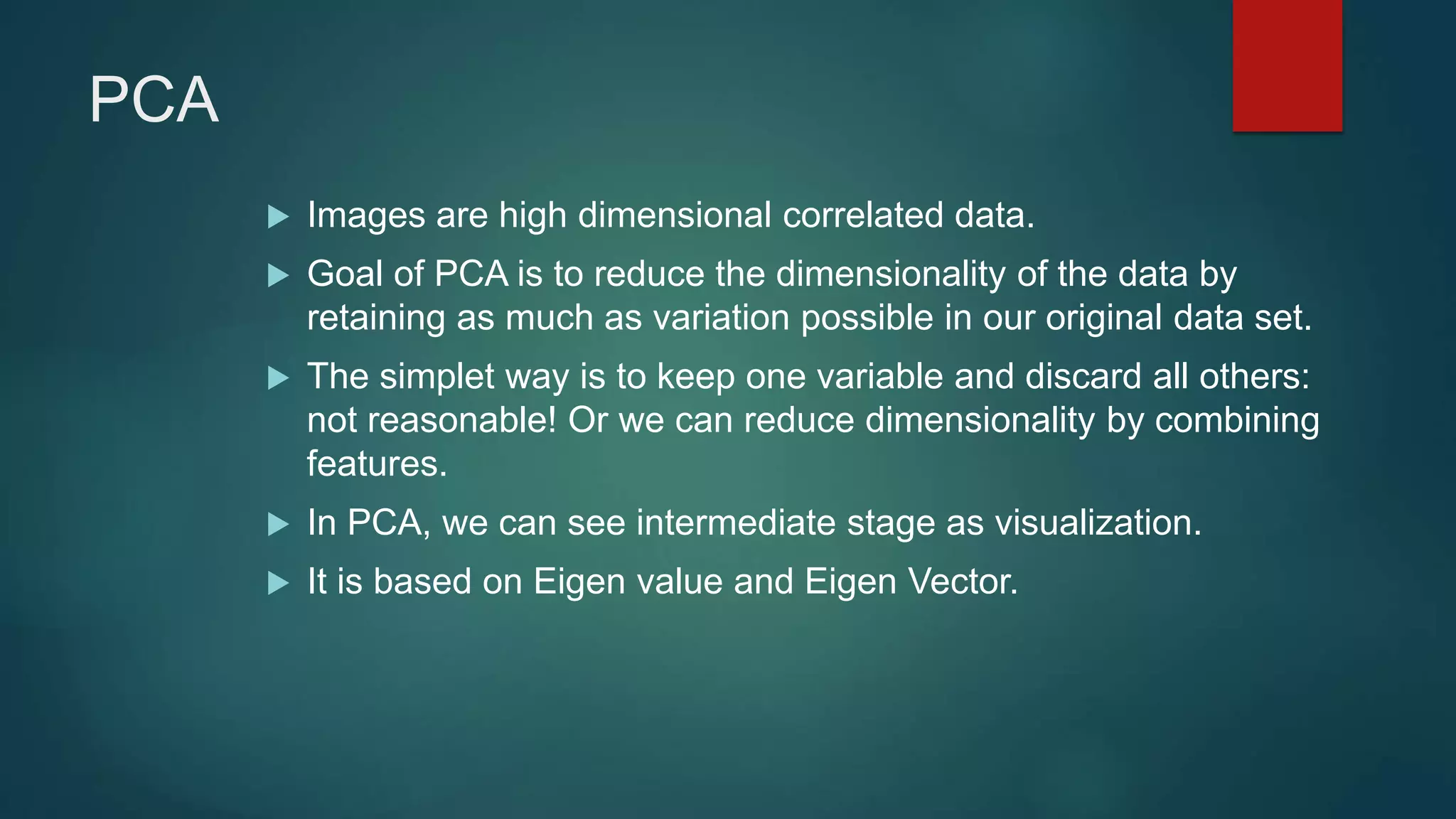 Face recognition using PCA | PPT