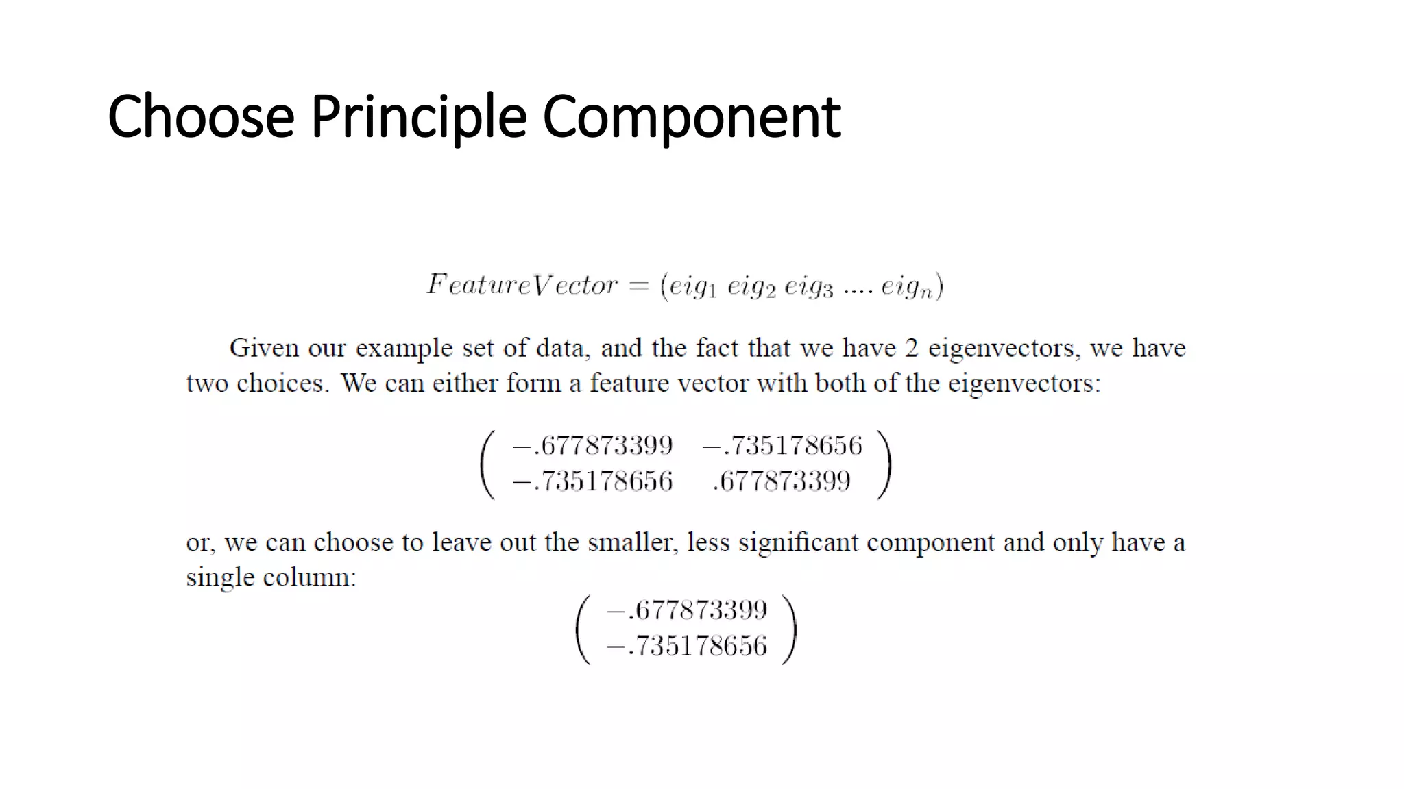 Principle Component Analysis | PPTX