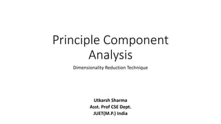 Principle Component Analysis | PPTX