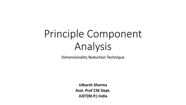 Principle Component Analysis Ppt 