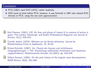 Is “Principal Component Analysis” different from SVD? | PPT