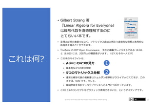 Math in Machine Learning / PCA and SVD with Applications | PPT