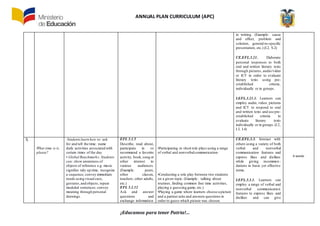 Pca a1.2 3 ro, 4to , 5to de basica | PPT