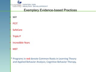 Evidence-based Parenting Programs: How do you Tell? How do you choose ...