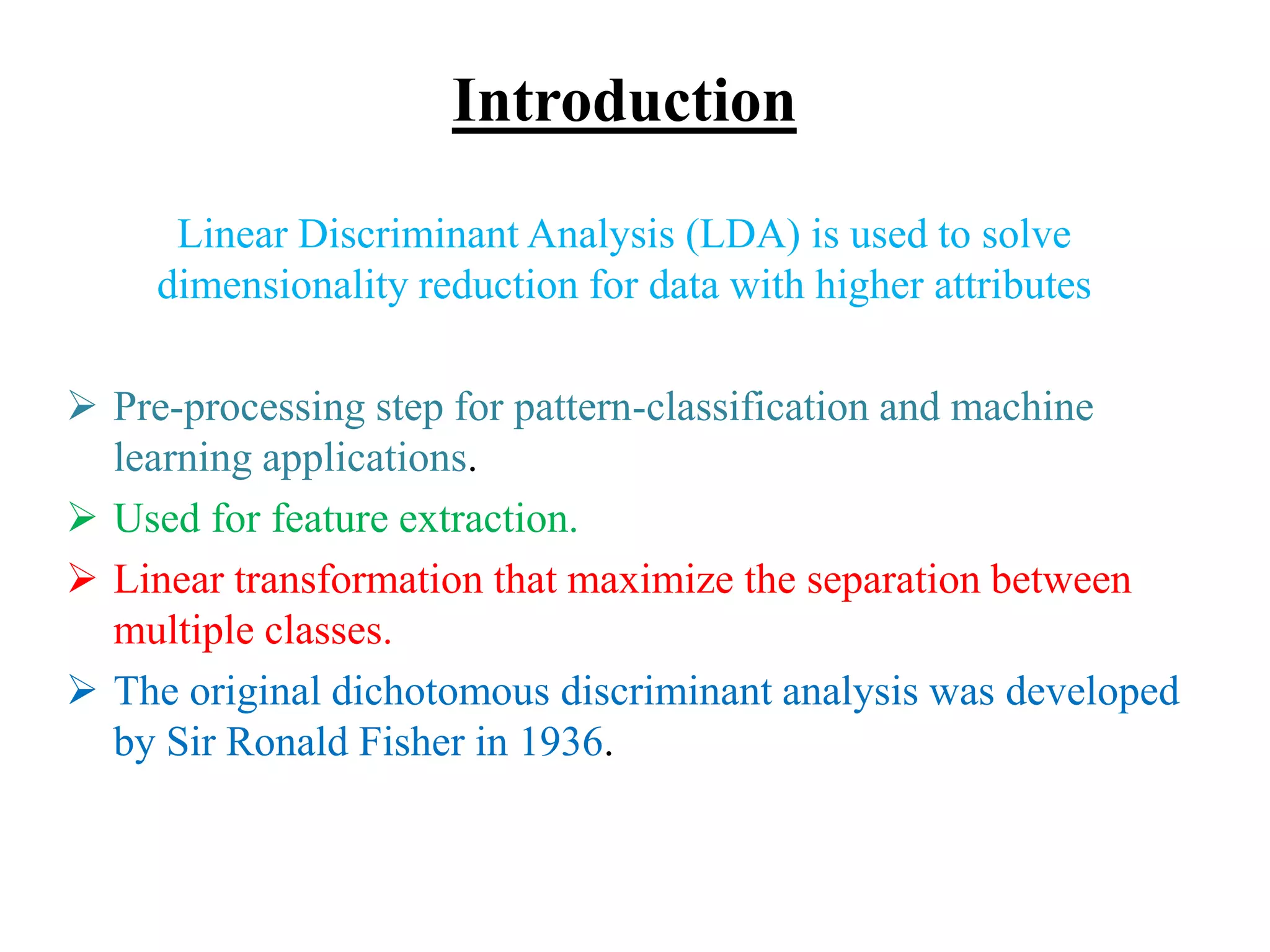 Principal Component Analysis (PCA) and LDA PPT Slides | PPTX