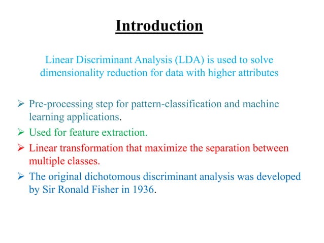 Principal Component Analysis (PCA) and LDA PPT Slides | PPTX | Technology & Computing