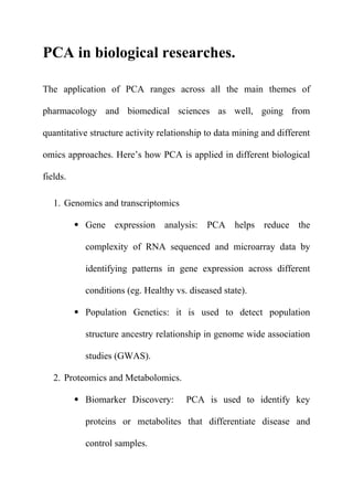 Principal component analysis (PCA) to analyze data | DOCX