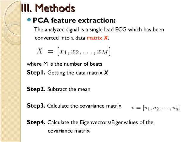 Pca and kpca of ecg signal | PPT | Heart and Cardiovascular Diseases | Diseases and Conditions