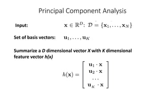 principle component analysis pca - machine learning - unsupervised ...
