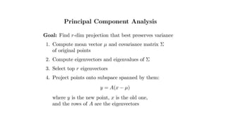 principle component analysis pca - machine learning - unsupervised ...