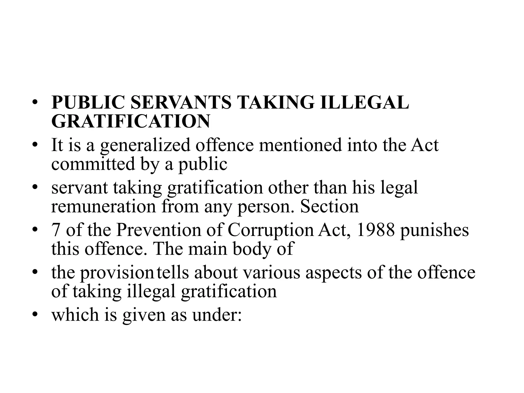 Prevention of corruption act 1947-2018. | PPTX