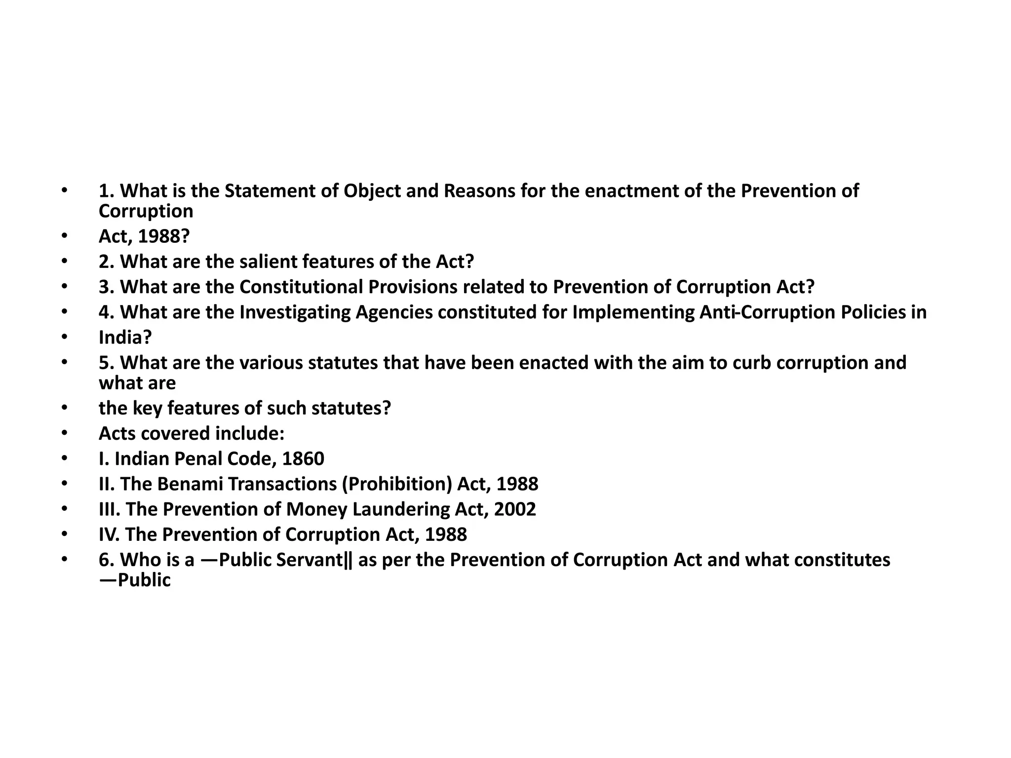 Prevention of corruption act 1947-2018. | PPTX